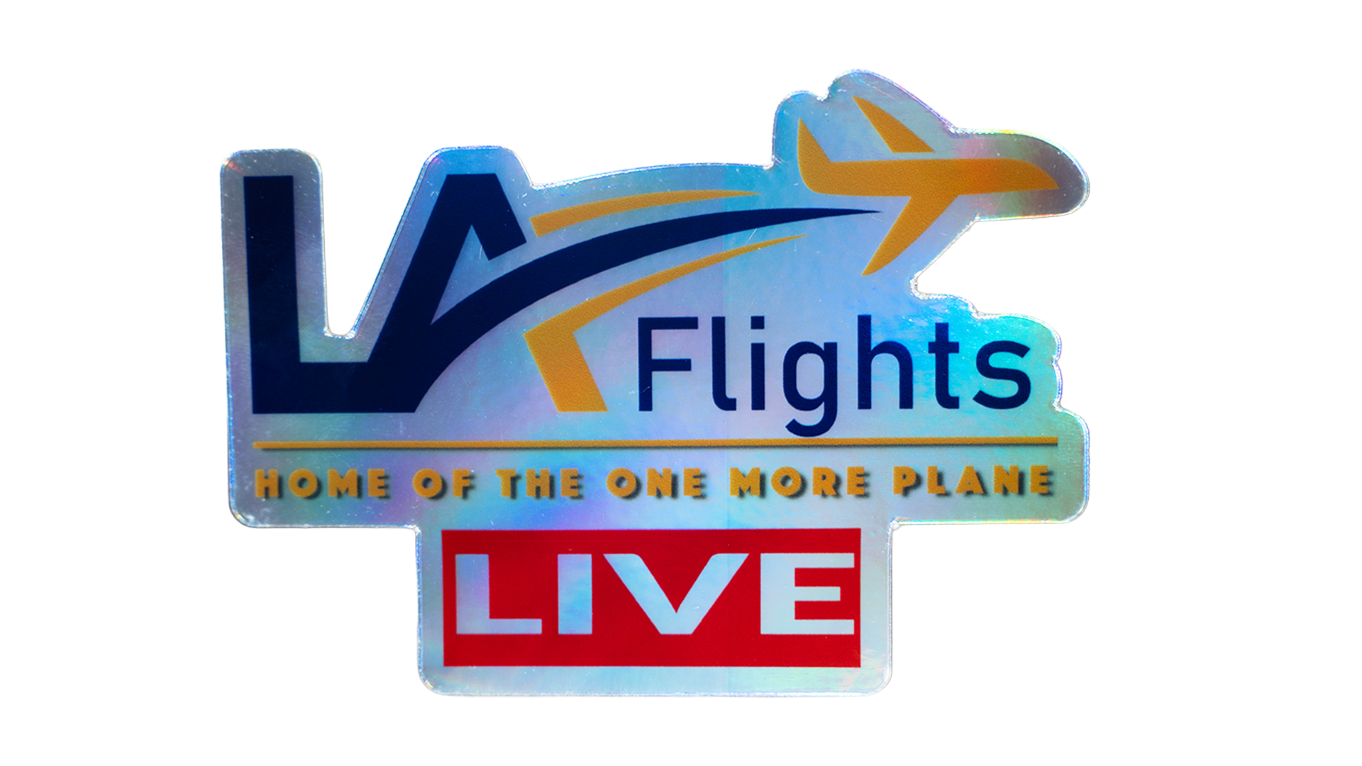 LA Flights LIVE Holographic Stickers (Pack of 4, 4 x 3 in) – ShopLAFlights