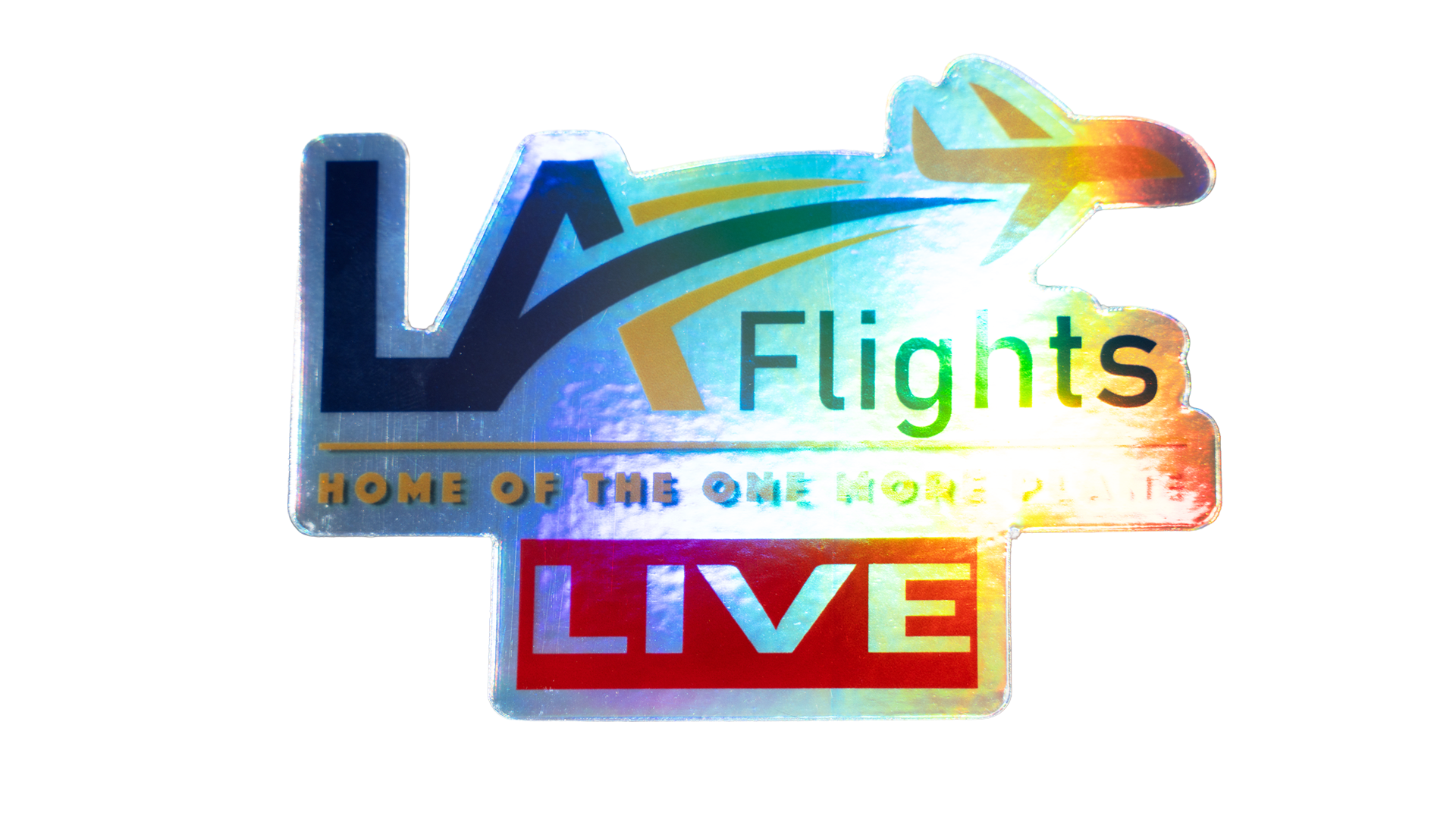 LA Flights LIVE Holographic Stickers (Pack of 4, 4 x 3 in) – ShopLAFlights