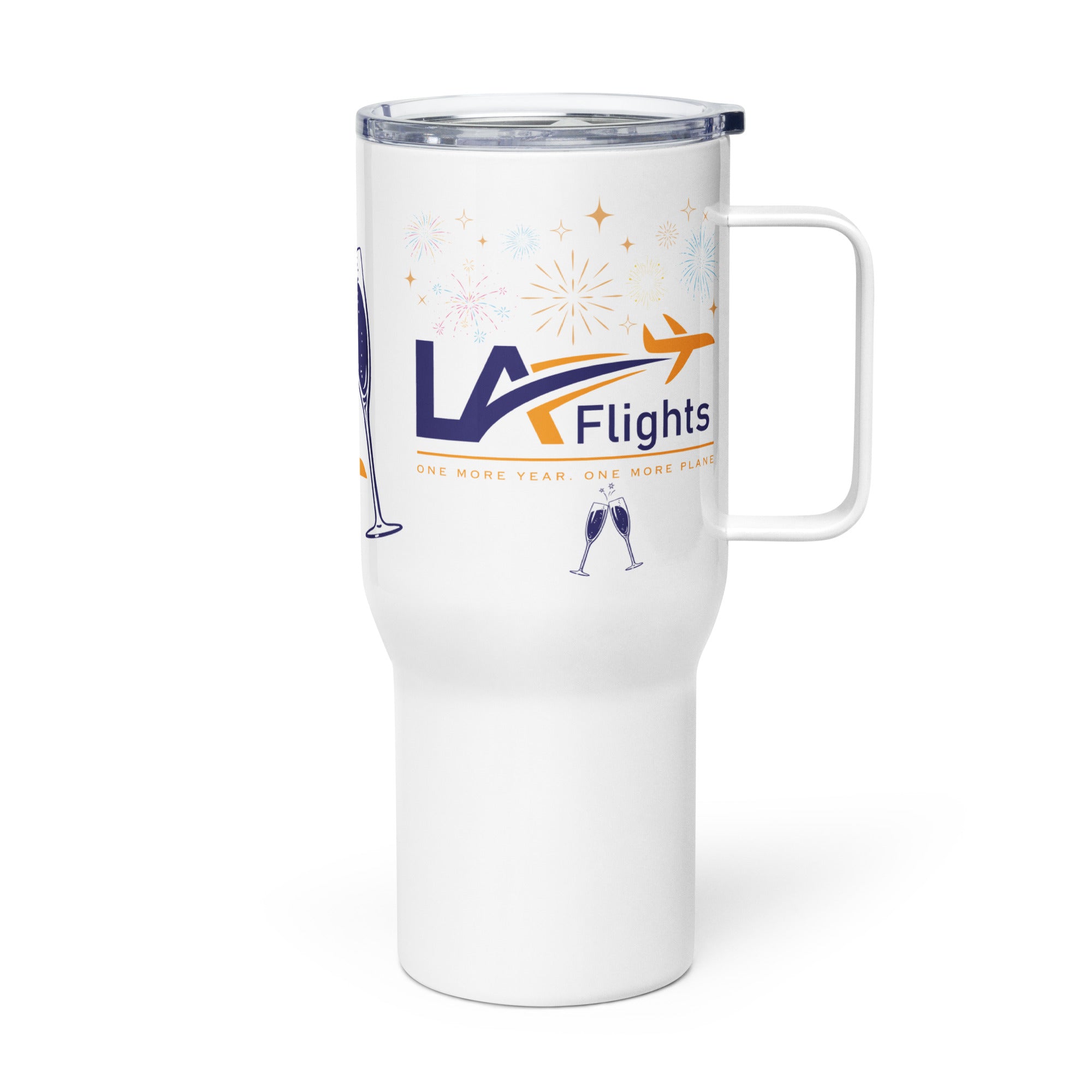 LA Flights New Year 2026 Stainless Steel Travel Mug with Lid (Colourfu ...